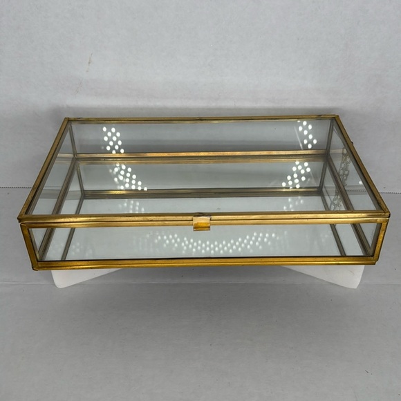 H&M | Storage & Organization | Hm Gold And Glass Mirrored Bottom ...